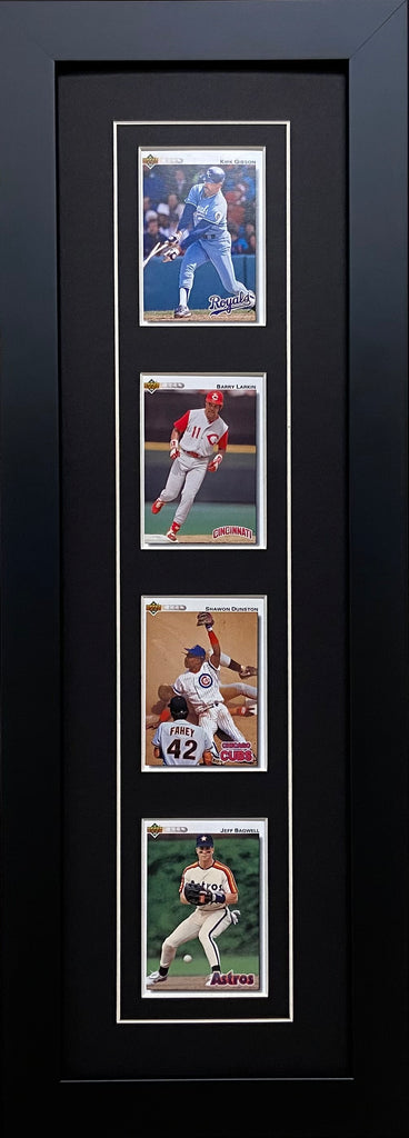 Four Trading Card Frame - Horizontal - Frame My Collection LLC