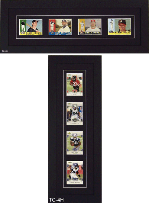 Four Trading Card Frame - Horizontal - Frame My Collection LLC