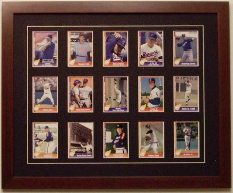 Fifteen Trading Card Frame - Frame My Collection LLC